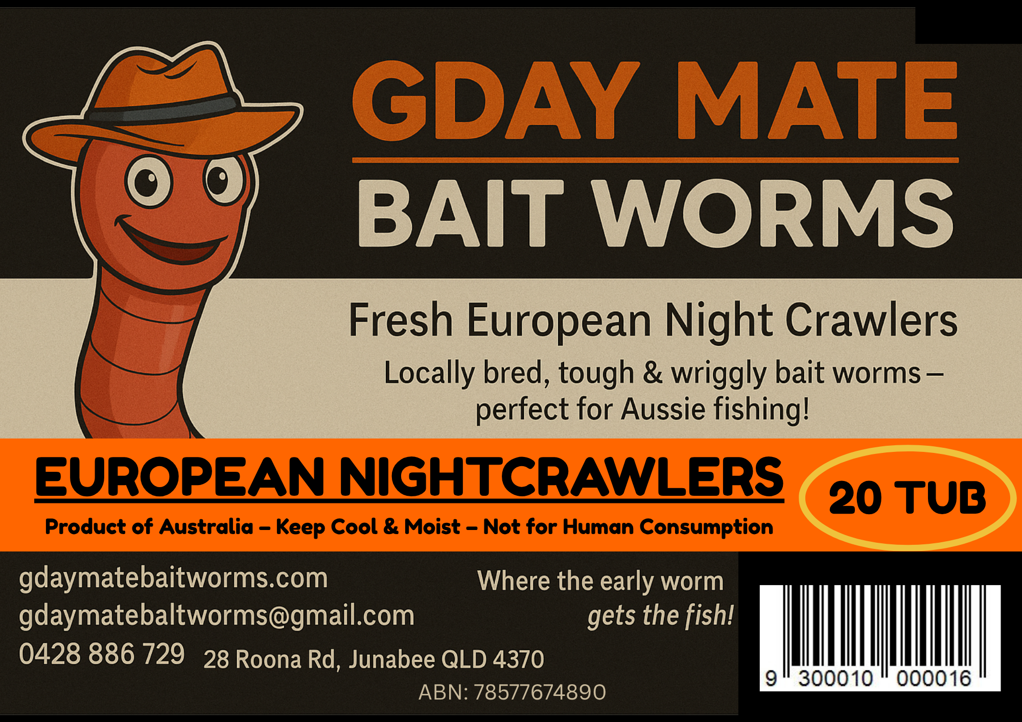 GDAY MATE BAIT WORMS | Locally Bred, Locally Fed.